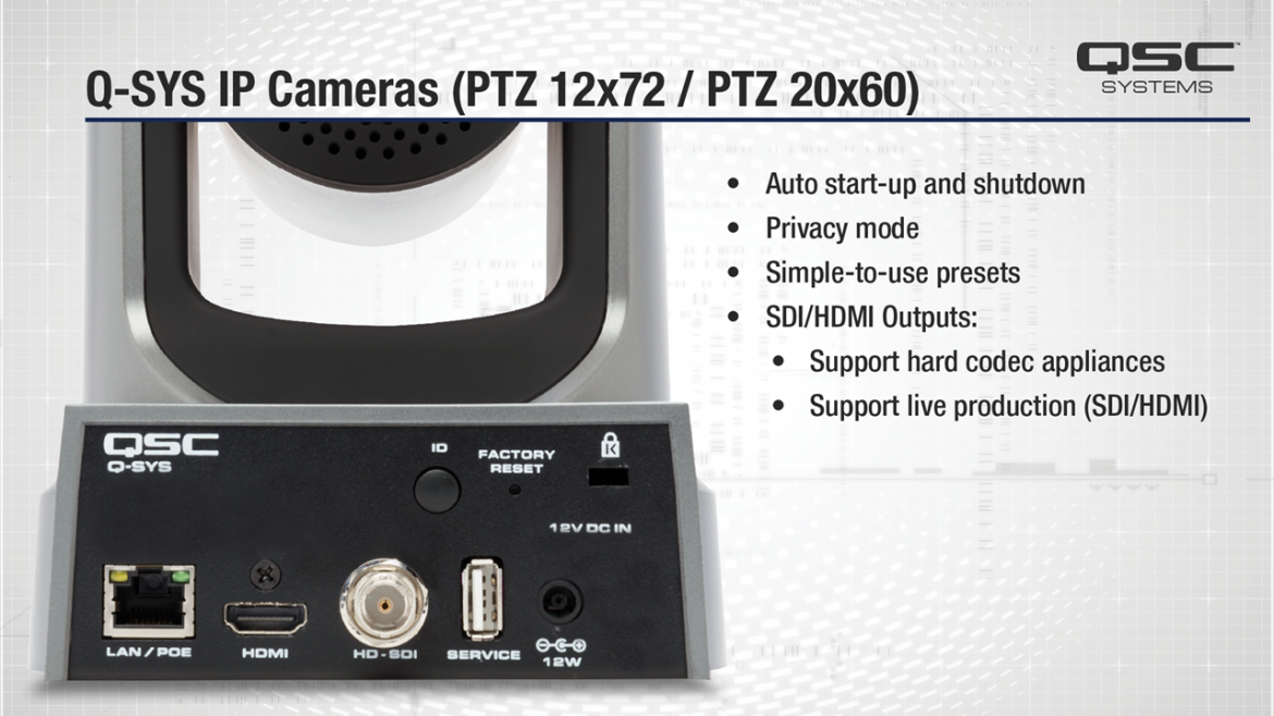 QSC presenta su nueva Camara PTZ para Videoconferencia - Almacenes ...